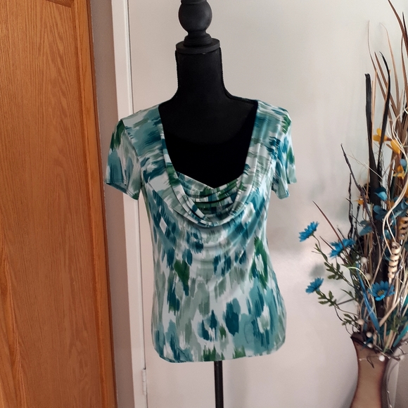 Susan Lawrence | Tops | Susan Lawrence Cowl Drape Neck Tunic Top | Poshmark